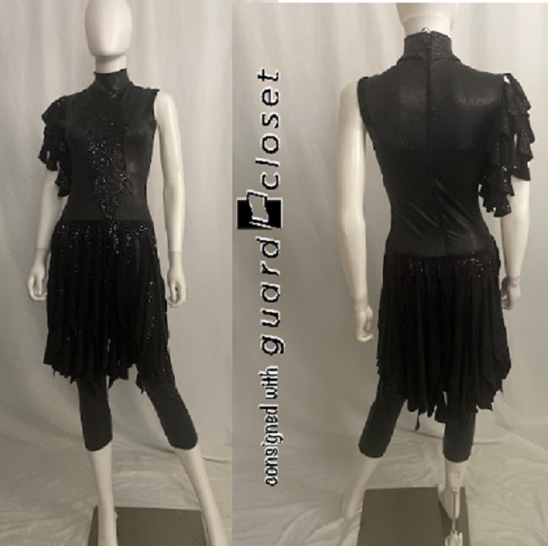 13 black sleevless skirted unitards +1 unitard – guardcloset